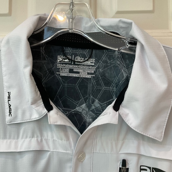 Pelagic | Shirts | Pelagic Pro Eclipse Guide Fishing Button Up Shirt Performance Upf White Mens ...